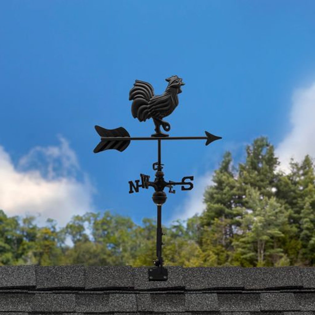 Modern Farmhouse-inspired Rooster Cottage / Shed Size Weathervane W ...