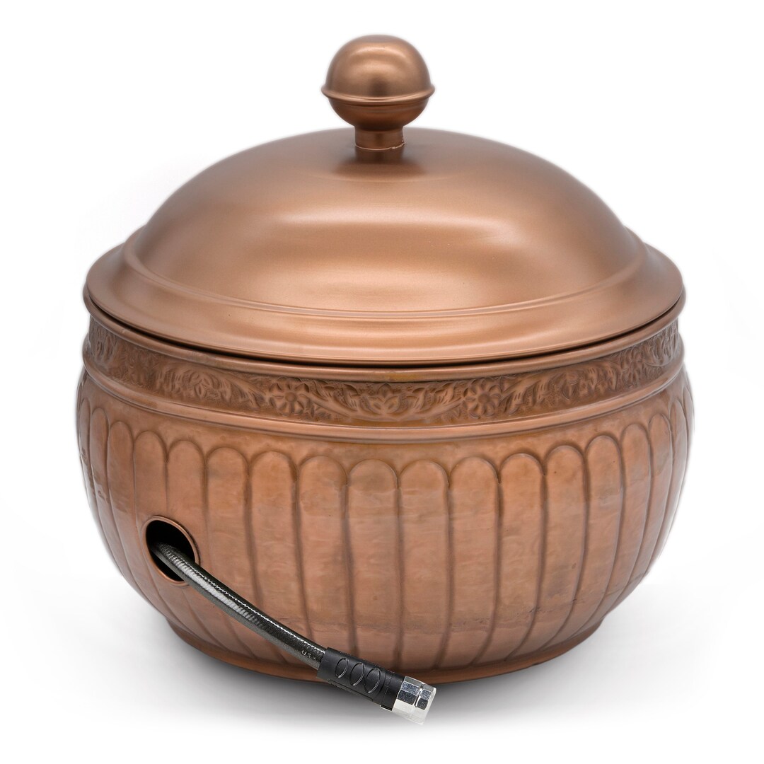 La Jolla Hose Pot With Lid Copper Finish - Etsy