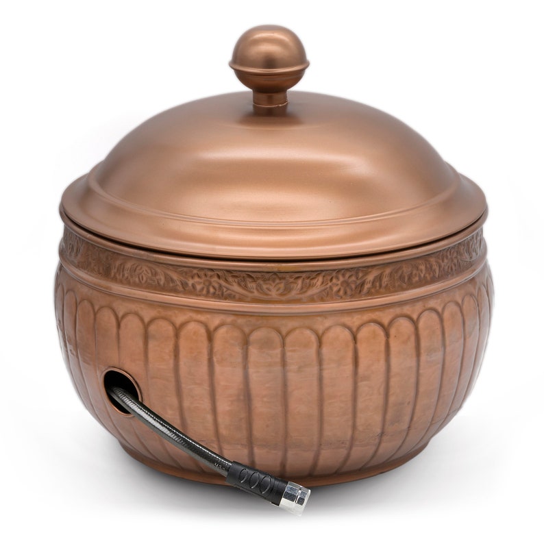 La Jolla Hose Pot With Lid Copper Finish - Etsy