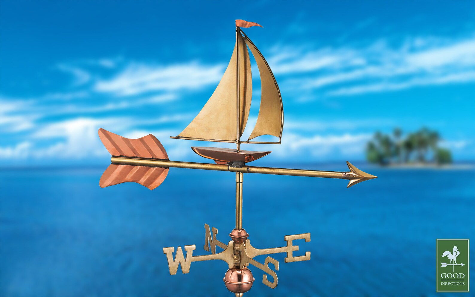 Sailboat Weathervane Pure Copper With a Roof Mount or Garden - Etsy