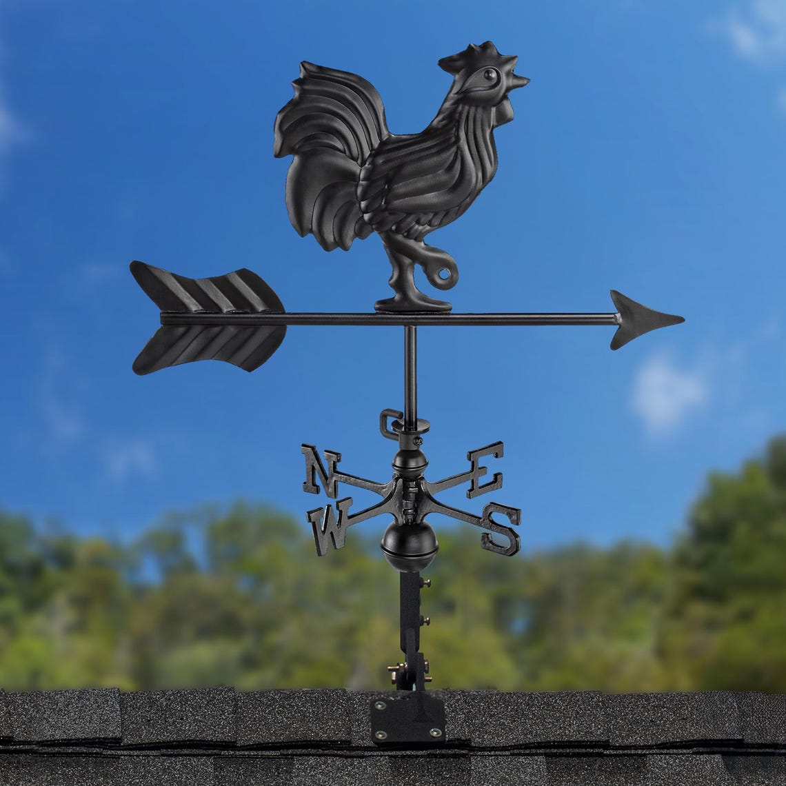 Modern Farmhouse-inspired Rooster Cottage / Shed Size Weathervane W ...