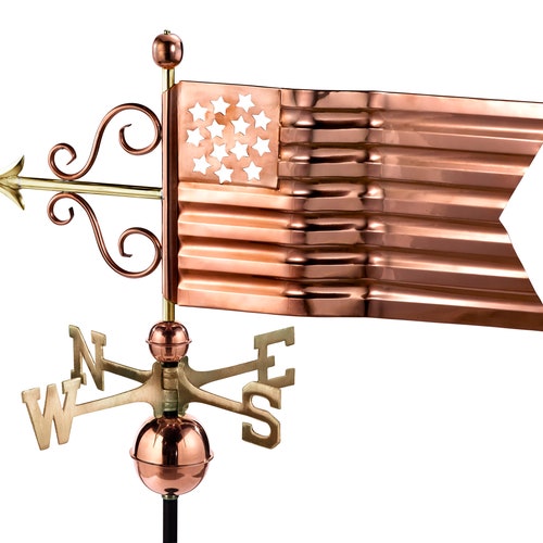 Witch Weathervane Pure Copper W/garden Pole & Roof Mount by - Etsy