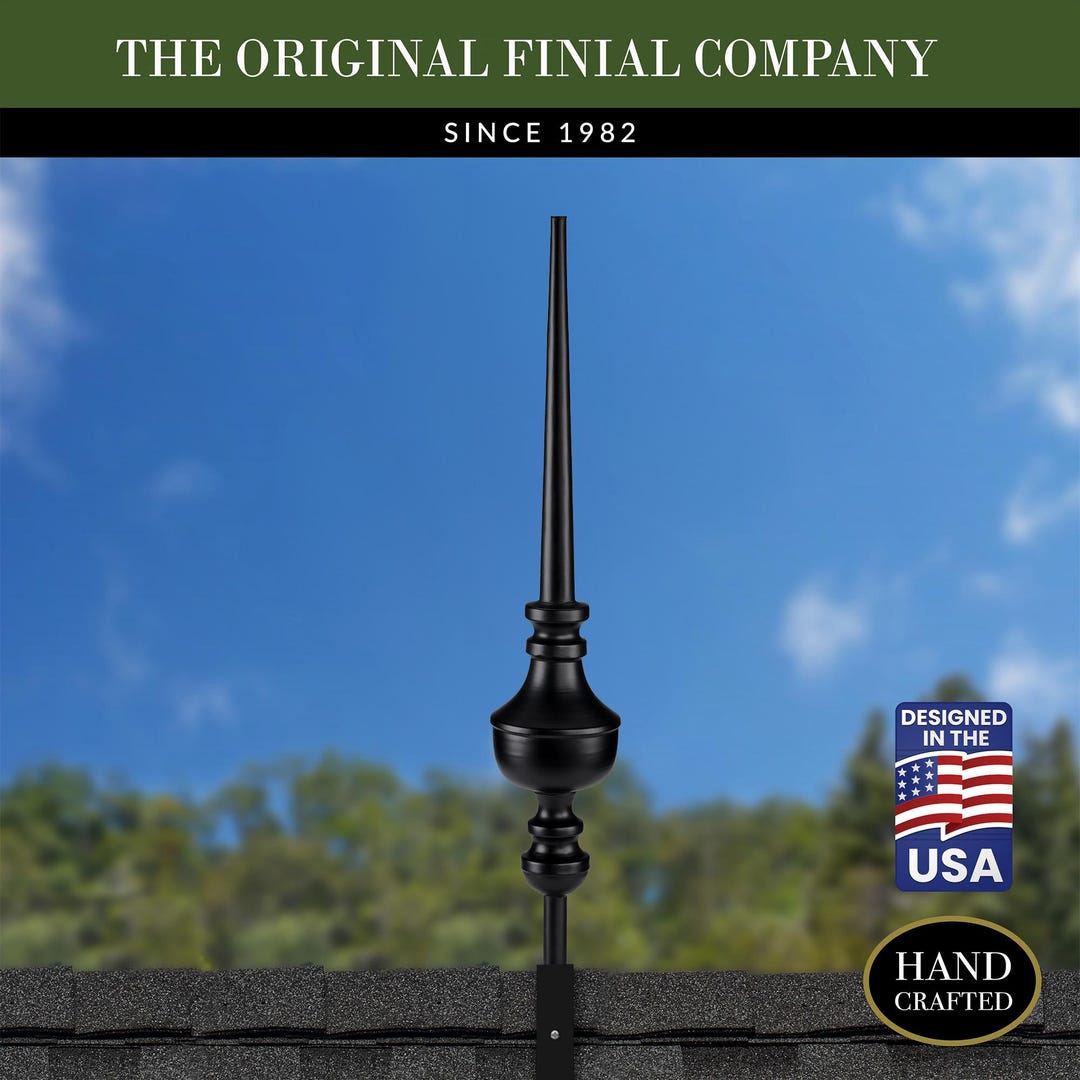 27" Victoria Aluminum Rooftop Finial, With Roof Mount, by Good ...