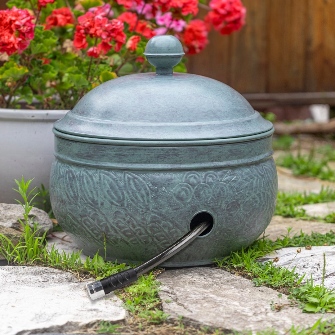 Key West Hose Pot With Lid - Blue Verde Finish - Etsy