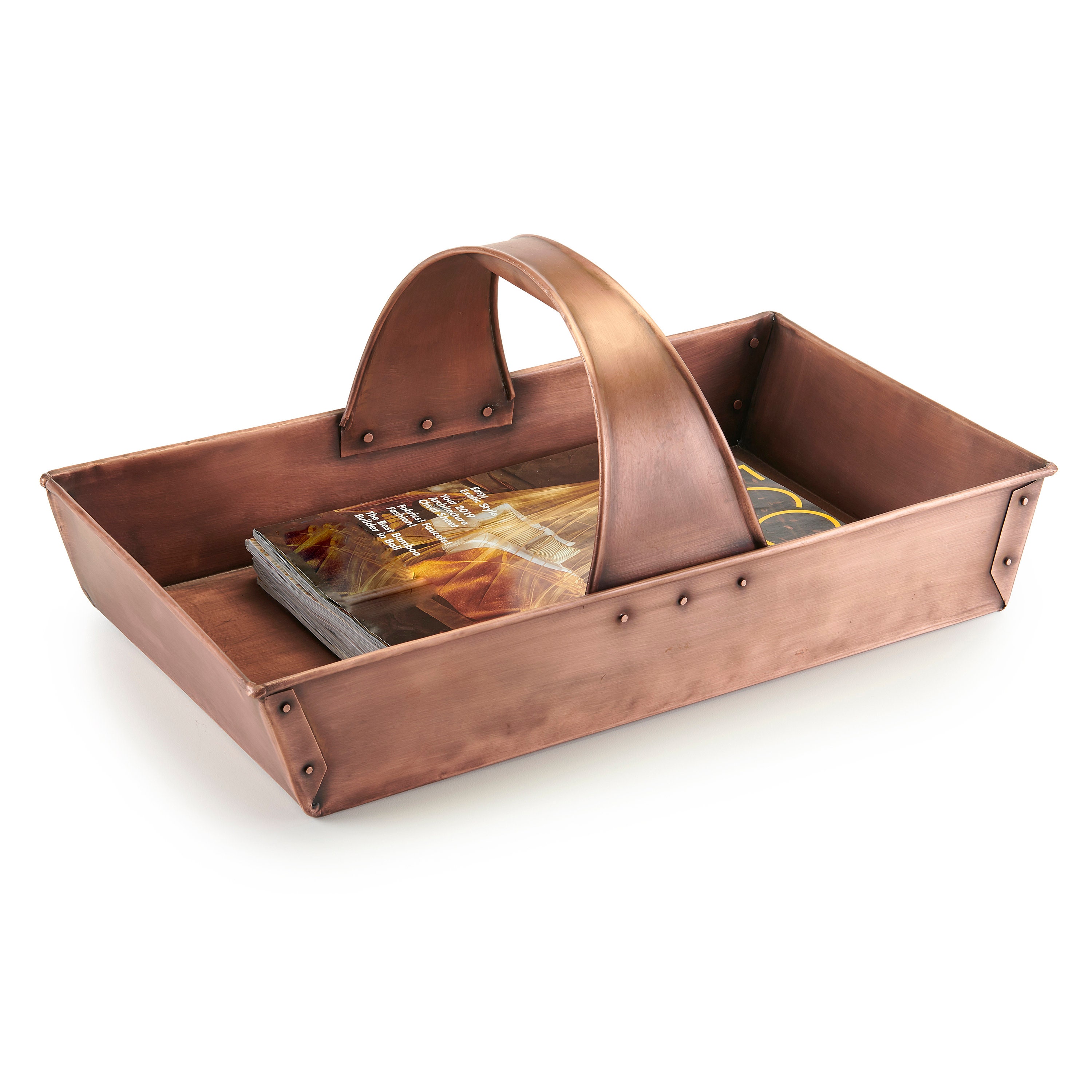 Large Pure Copper Garden Trug Basket - Etsy