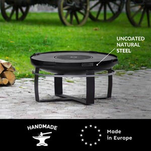 Handmade 32" Steel Fire Pit With Cooking Grill - Etsy