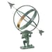 28" Verdigris Atlas Armillary Sundial With Brass Accents - Etsy