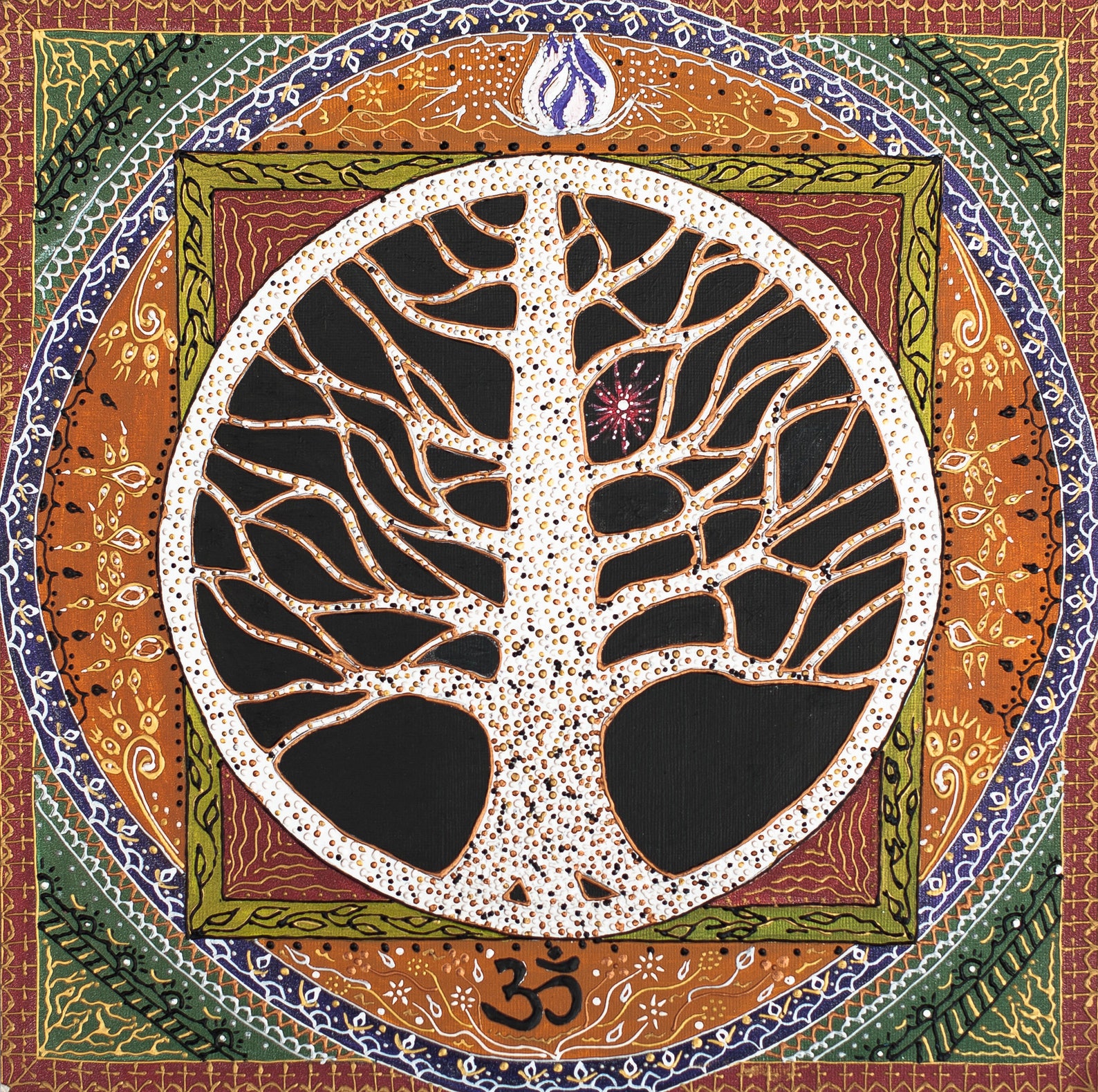 TREE OF LIFE Mandala Painting - Etsy