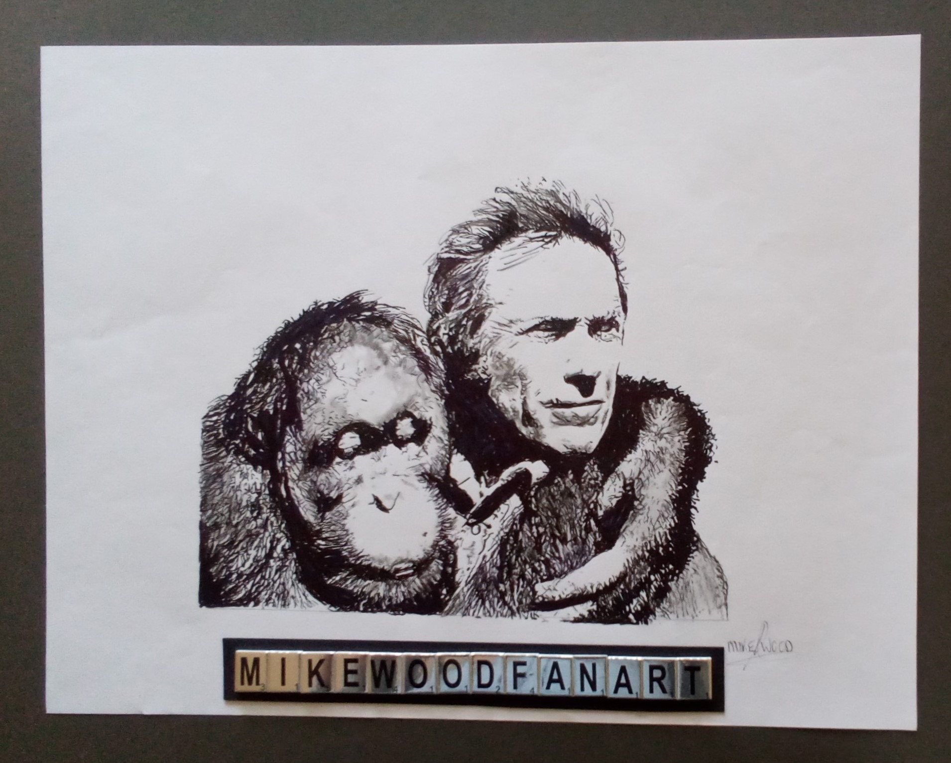Clint Eastwood and Clyde Original Portrait - Etsy