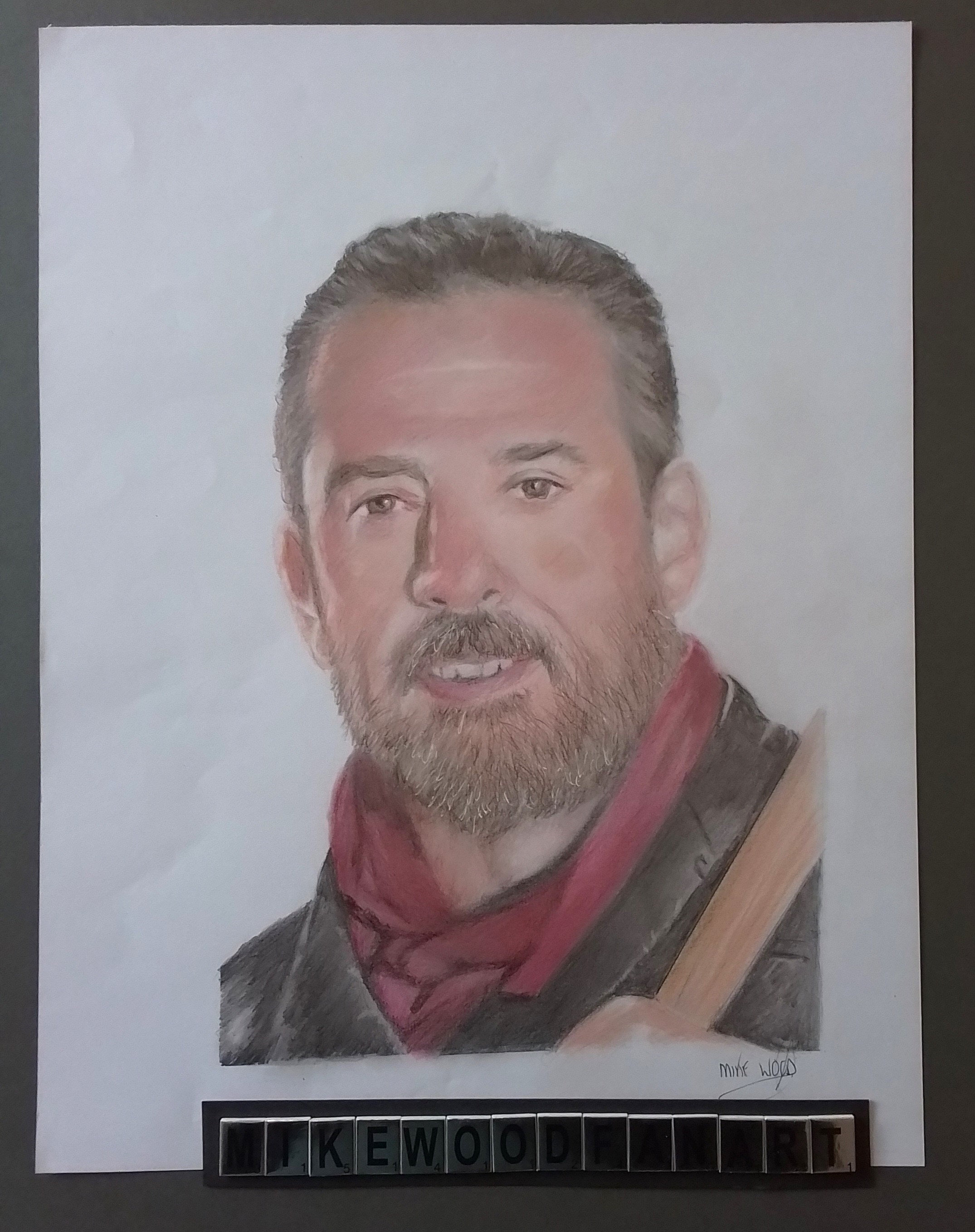 Negan the Walking Dead Original Portrait - Etsy