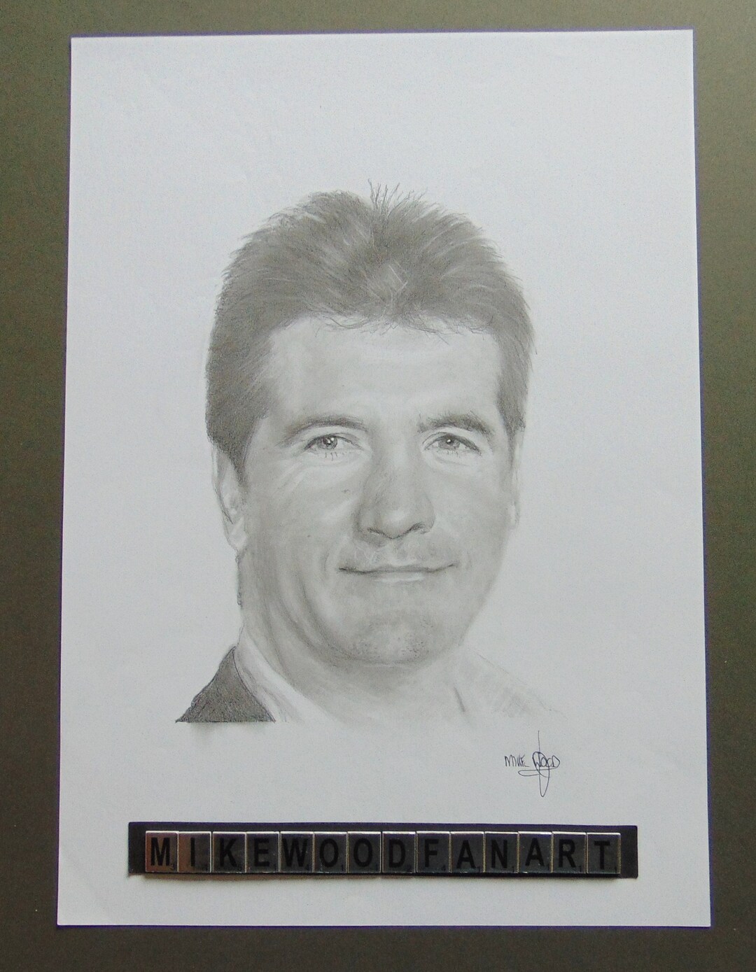 Simon Cowell Original Pencil Portrait - Etsy