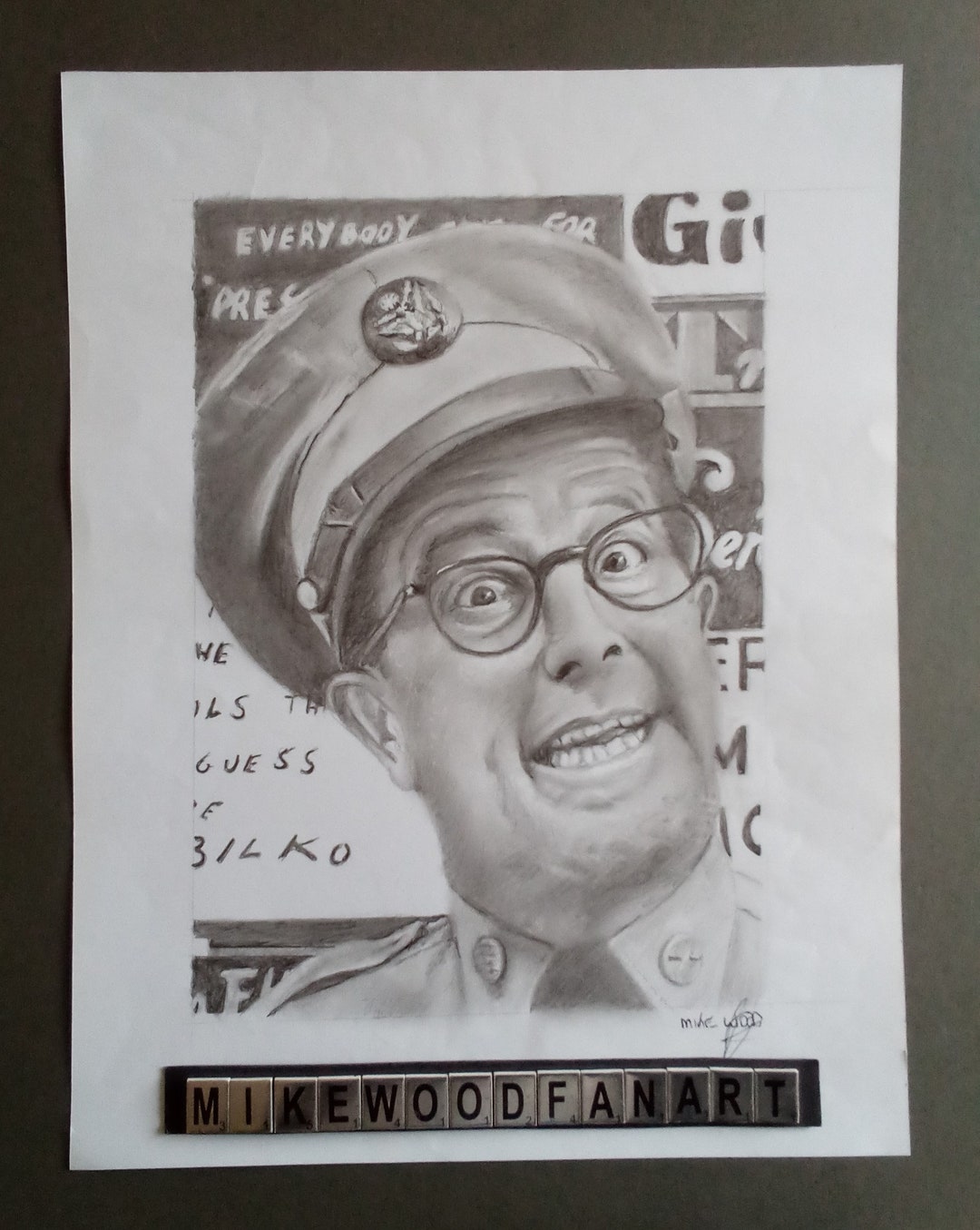 Sergeant Bilko Original Portrait Drawing - Etsy