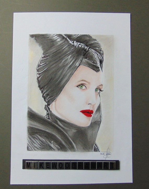 Angelina Jolie Drawing Maleficent