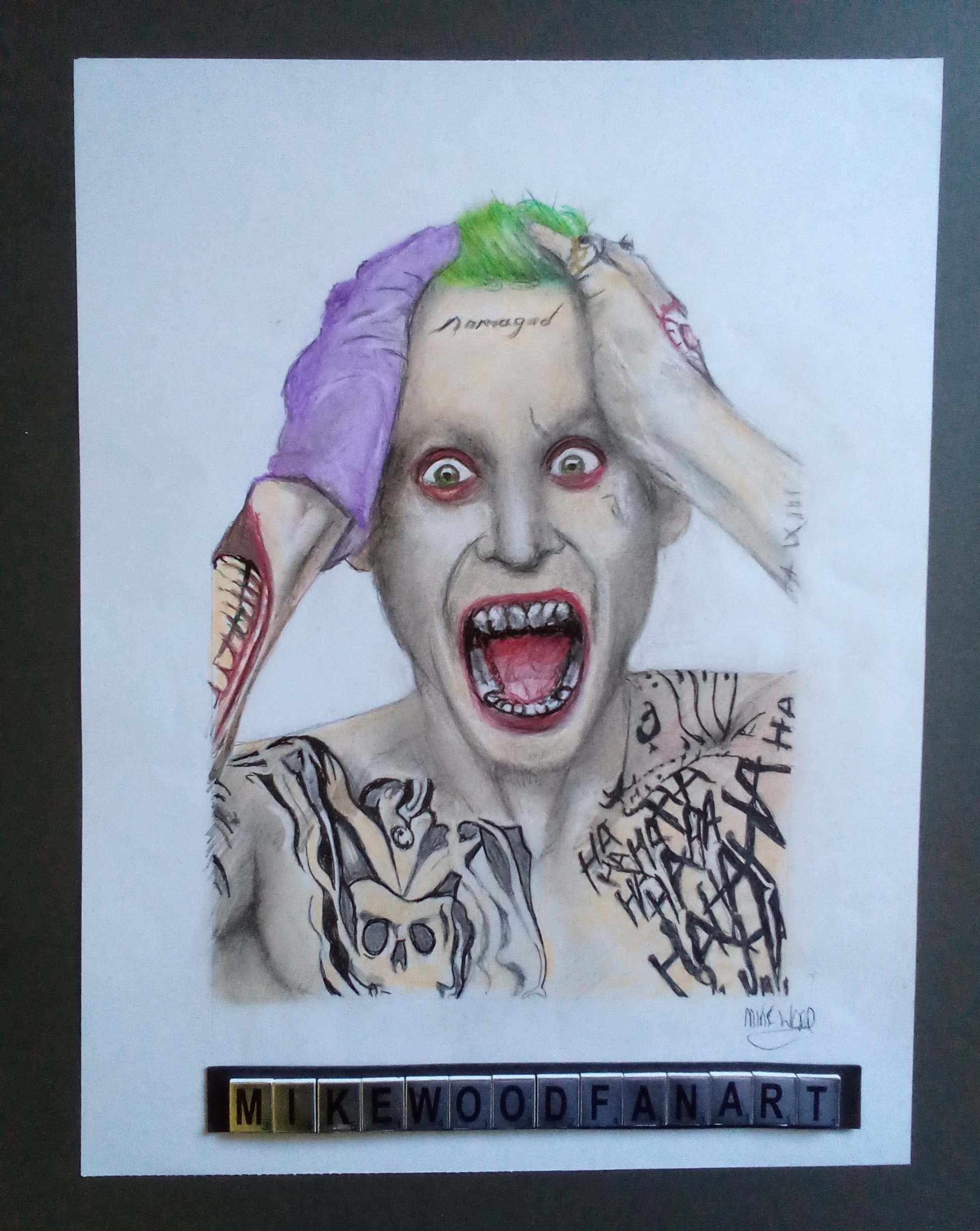 Jared Leto as the Joker Original Drawing - Etsy