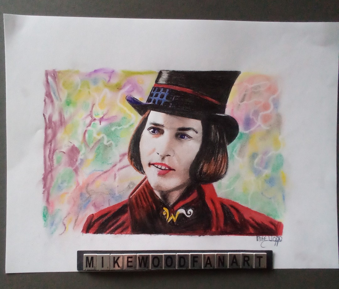 Willy Wonka Original Portrait Drawing - Etsy
