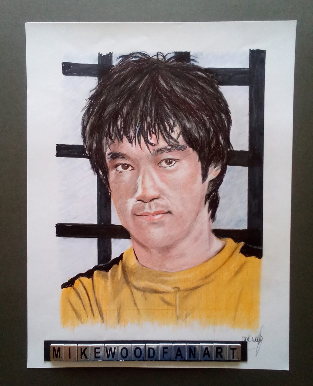 Bruce Lee Original Portrait Drawing - Etsy