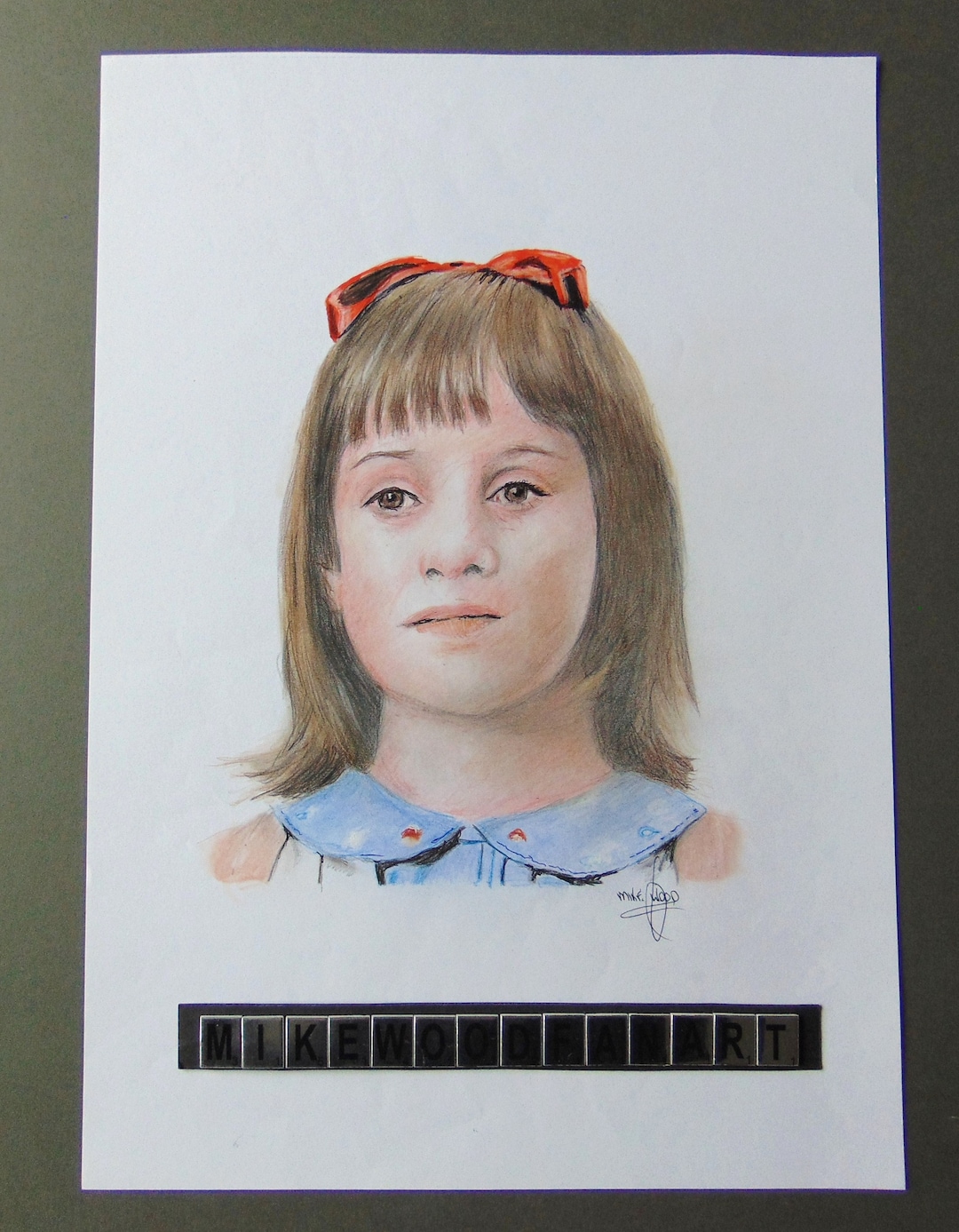 Matilda - Original Portrait Drawing - Etsy
