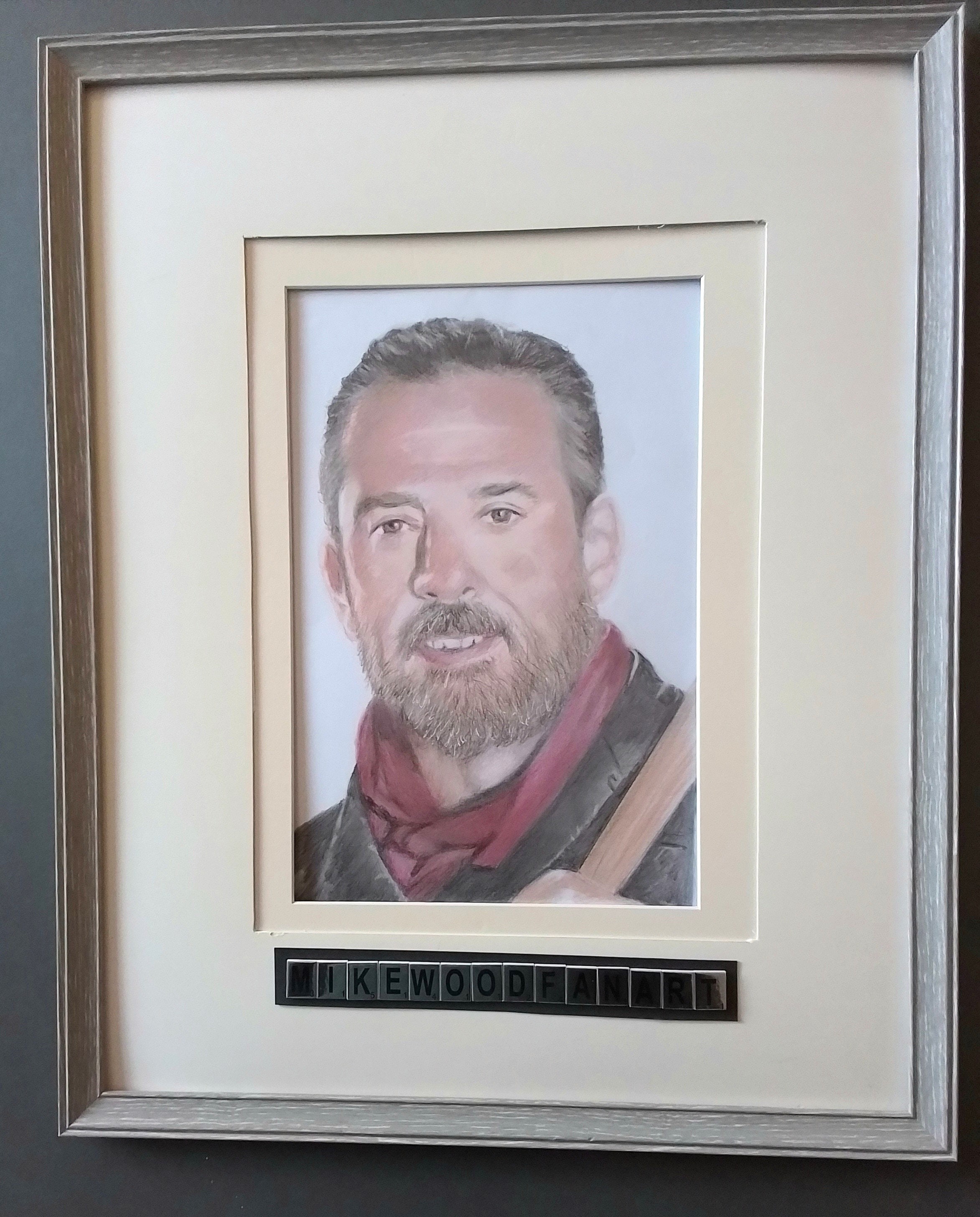 Negan the Walking Dead Original Portrait - Etsy