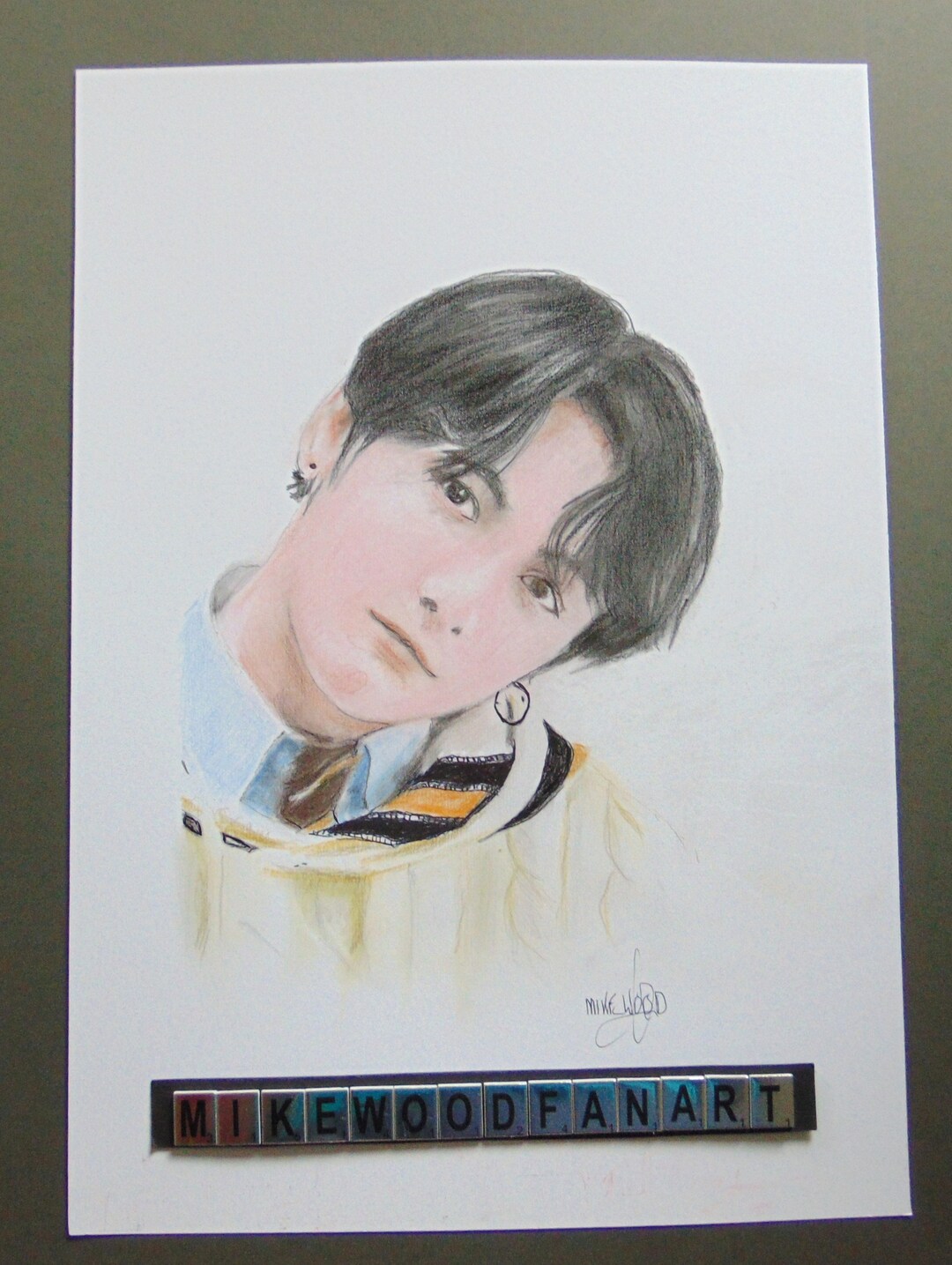 Jungkook of BTS Original Portrait. - Etsy