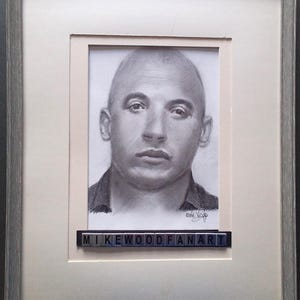 Vin Diesel Portrait Drawing - Etsy