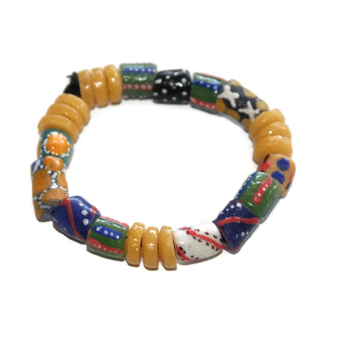 Men's Bracelets, African Men Bracelets, Krobo Beads, Ghana Beads ...