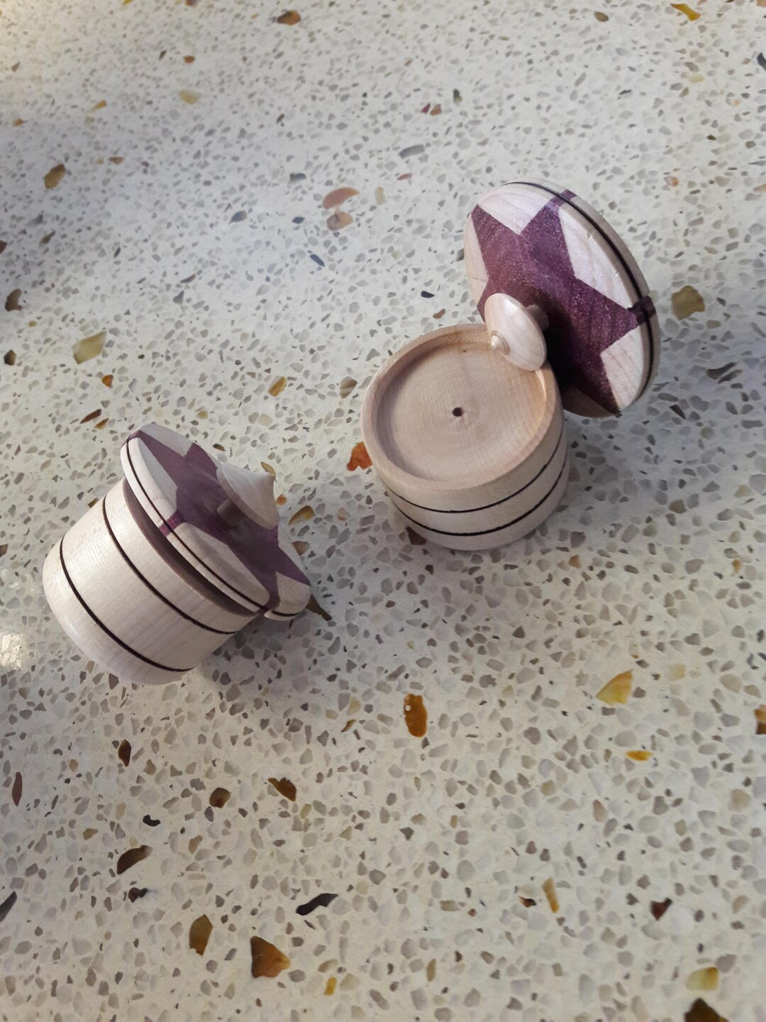 A Special Hand Turned Draidle Made From Purple Hart and Mayple That ...