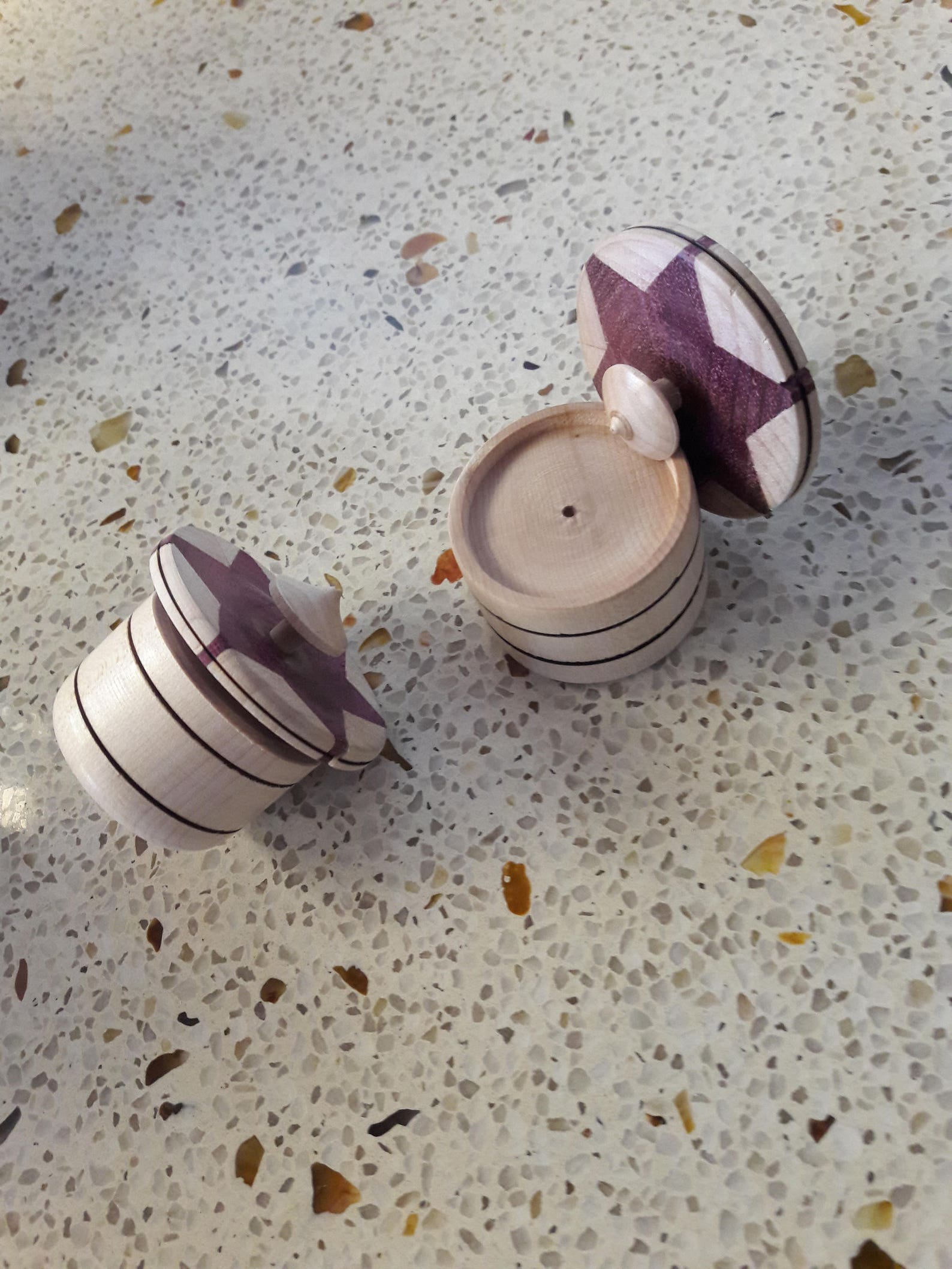 A Special Hand Turned Draidle Made From Purple Hart and Mayple That ...