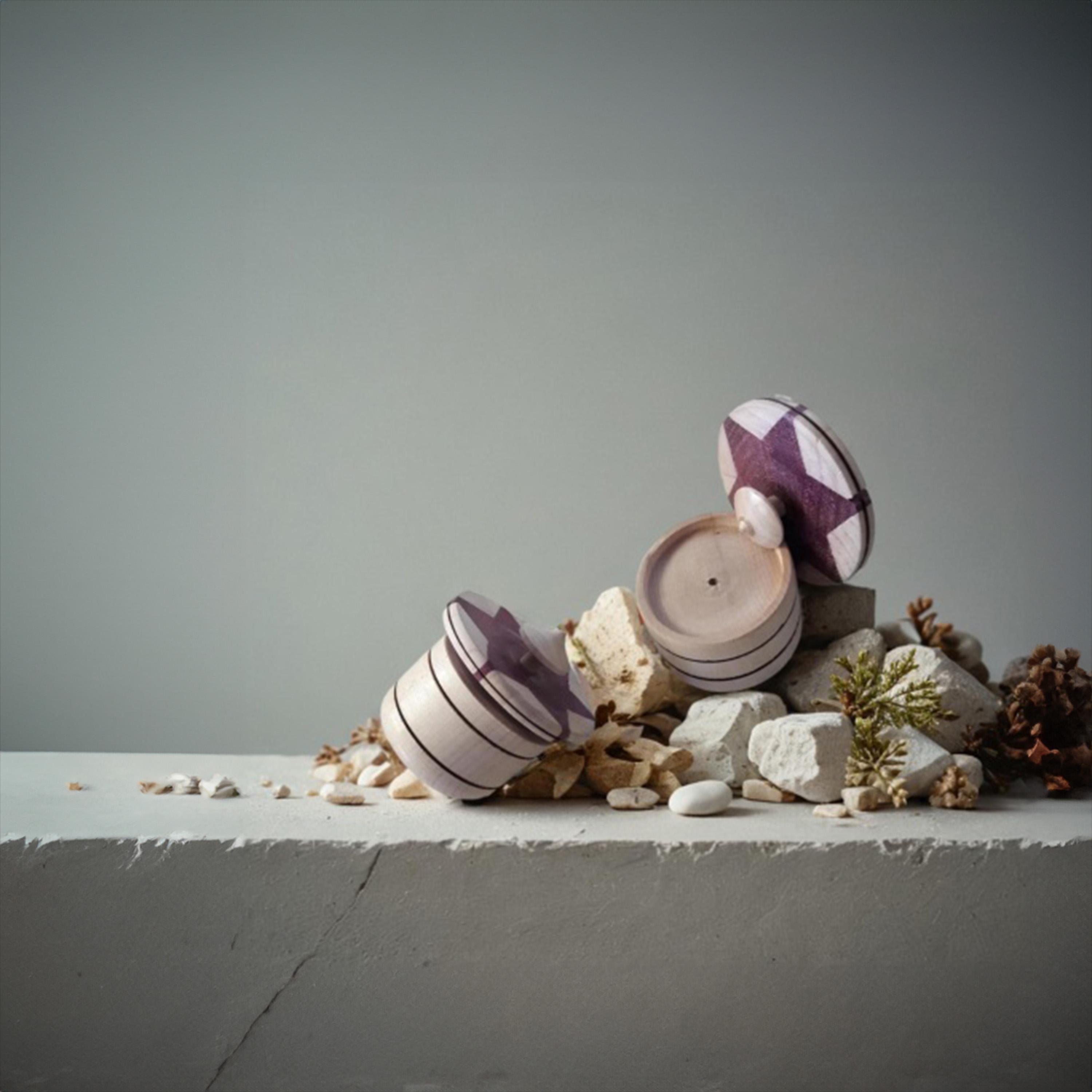 A Special Hand Turned Draidle Made From Purple Hart and Mayple That ...