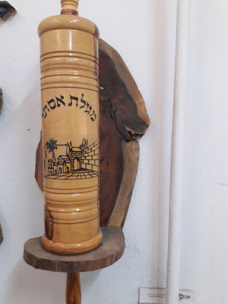 A House for Megillah Made of Olive Wood Including a Shelf to Display - Etsy