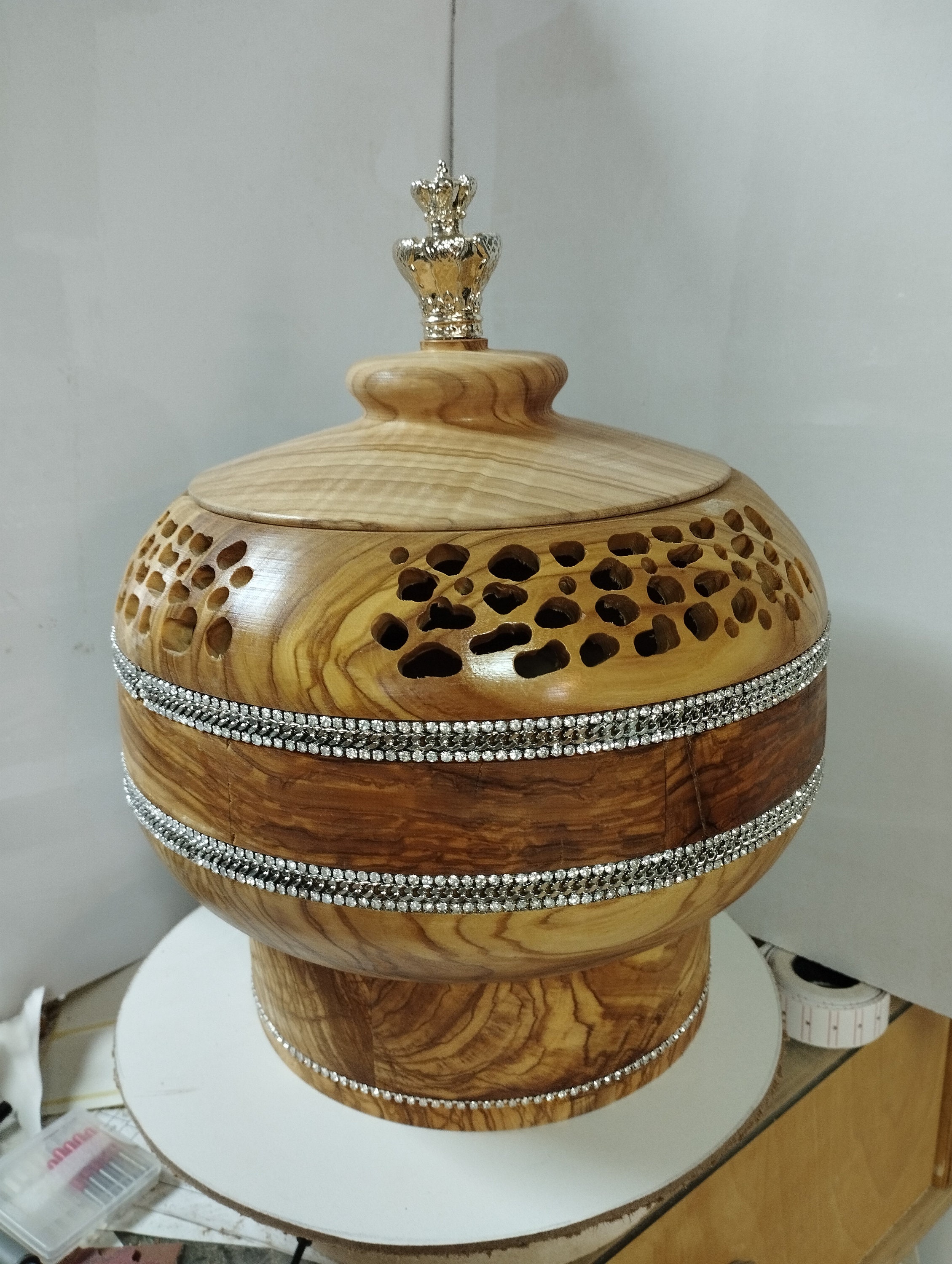 A Wooden "omer Counting Board" - (A Jewish 49 Days Callender - Between ...