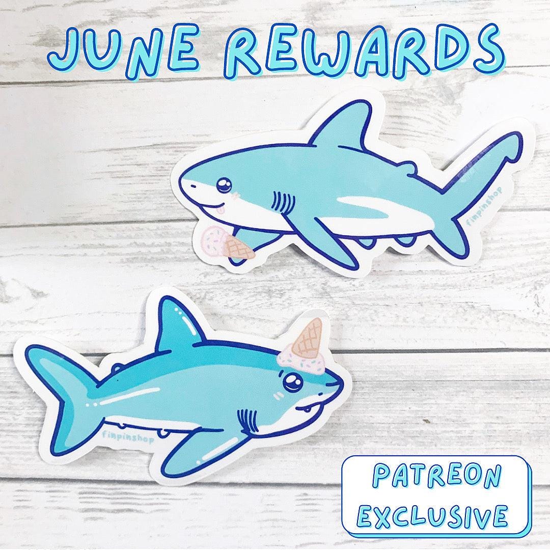 Ice Cream Sharks Patreon Sticker - Etsy