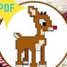 Rudolph Classic Christmas Cross Stitch PATTERN DOWNLOAD - Etsy