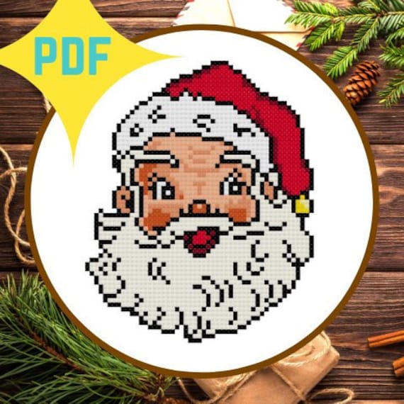 Santa Claus Cross Stitch PATTERN DOWNLOAD - Etsy