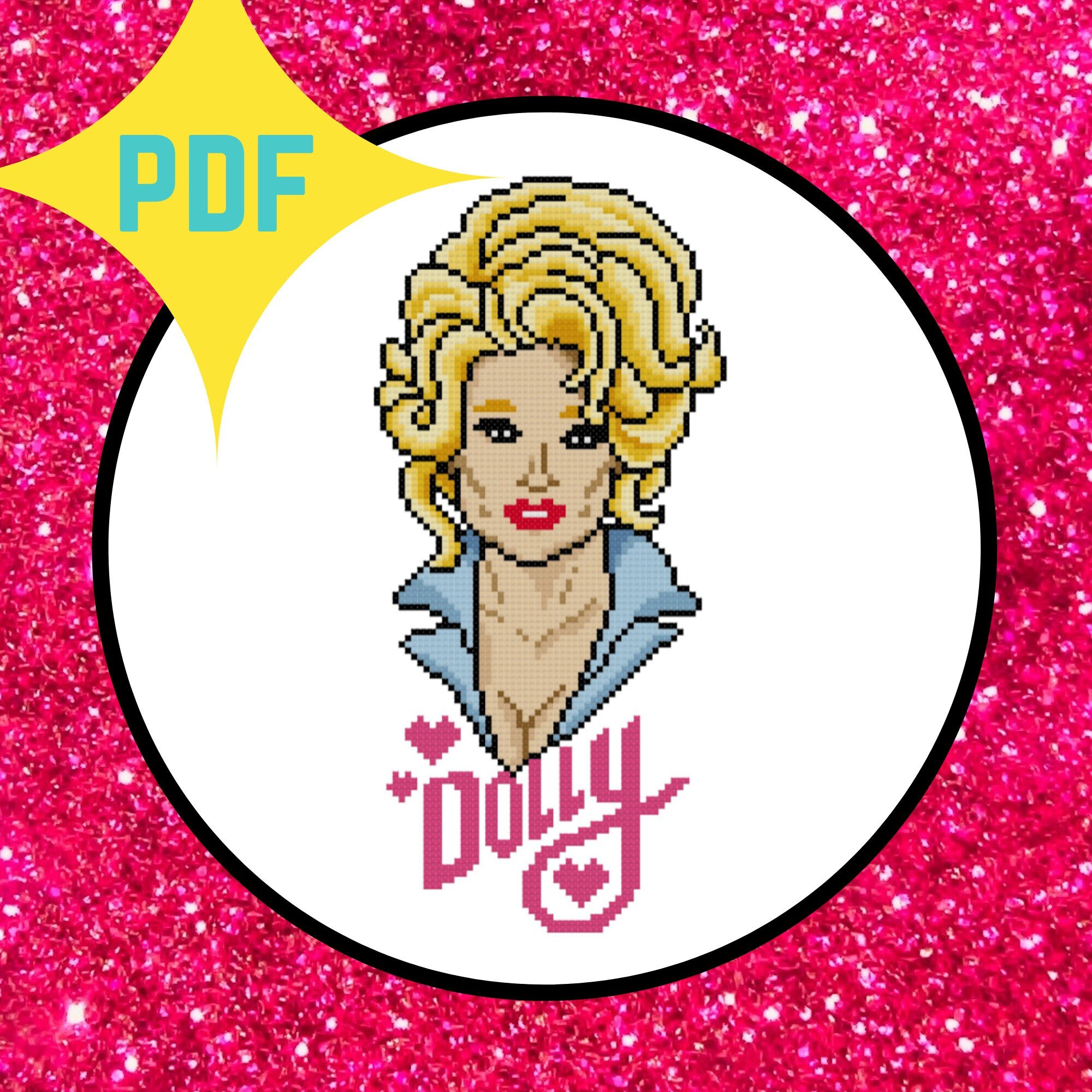 Dolly Parton Cross Stitch PATTERN DOWNLOAD ONLY - Etsy