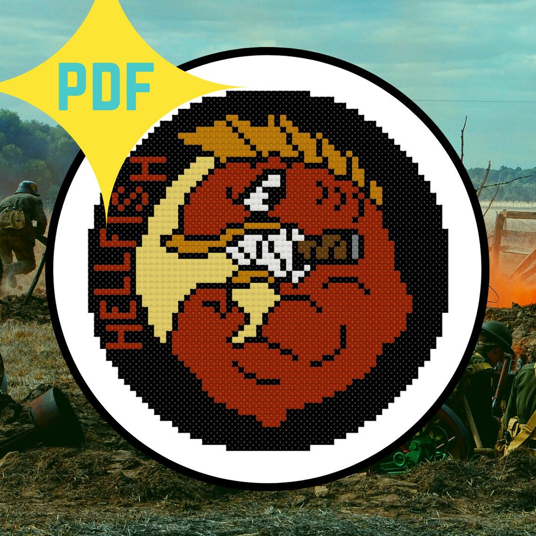 The Simpsons Hellfish Cross Stitch PATTERN DOWNLOAD - Etsy