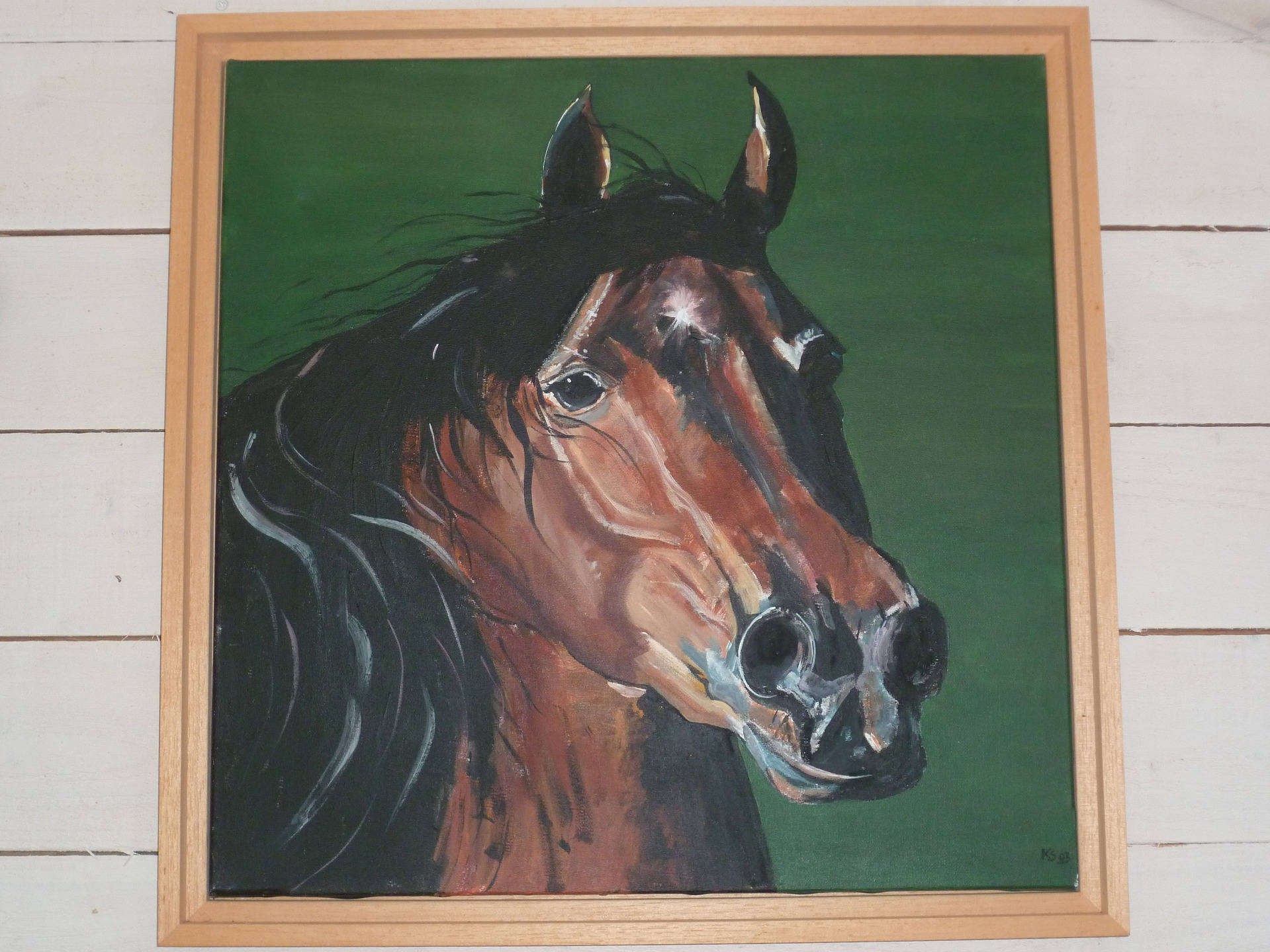 Tête de cheval bai acrylique sur toile | Etsy