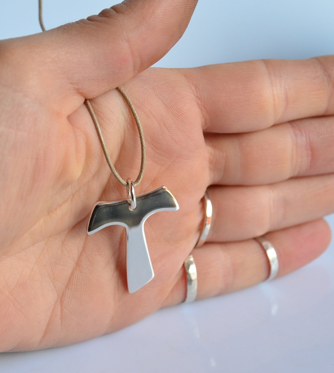 Tau Pendant, 925 Silver Pendant, Franciscan Cross, Tau in Silver, Tau ...