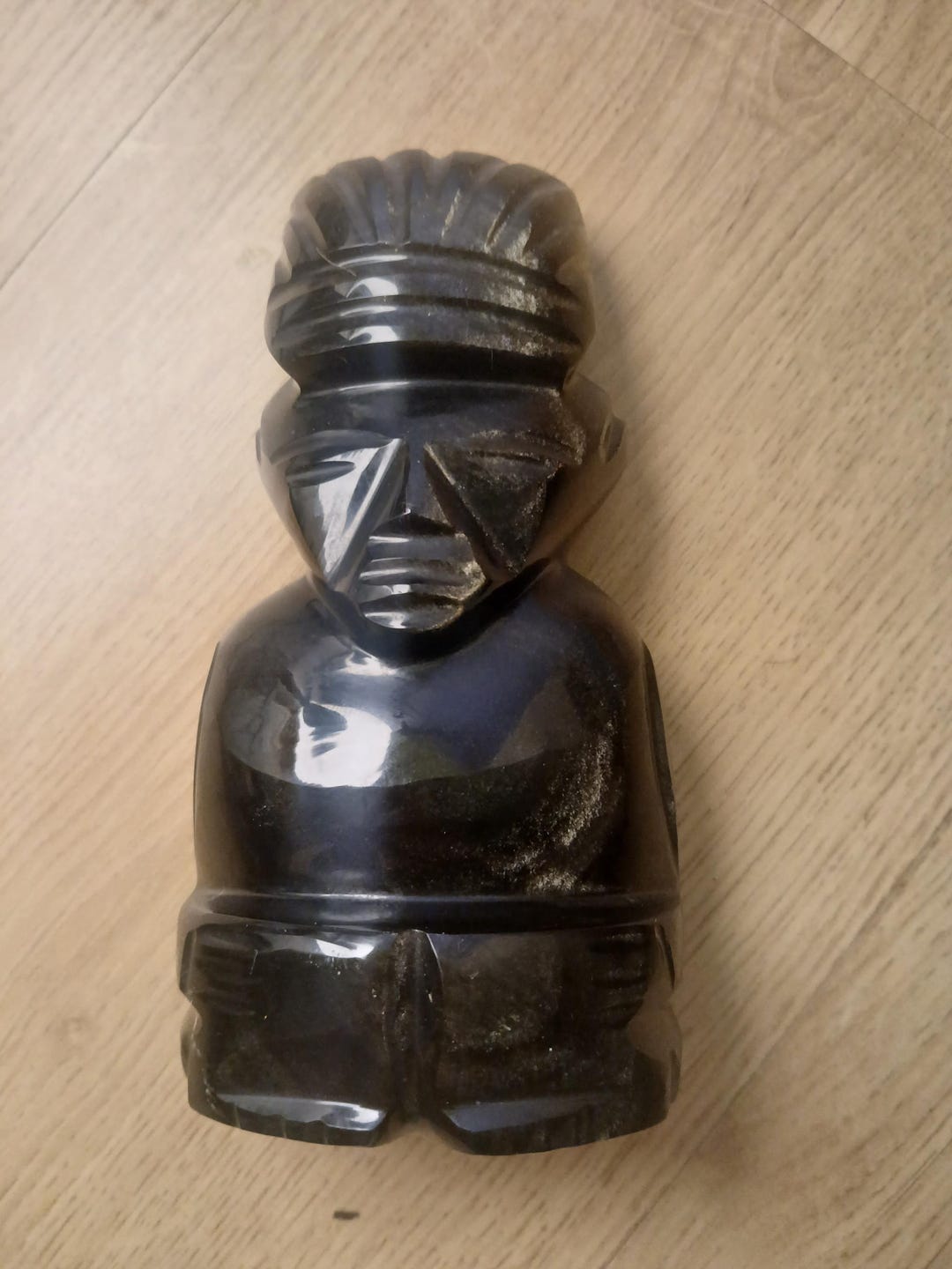 Aztec Obsidian Sculpture Stone Idol Collection Vintage Mexican Obsidian ...