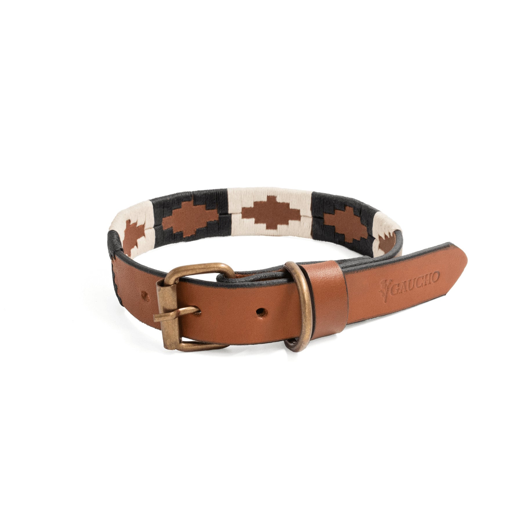 Leather Dog Collar Black & White Model - Etsy