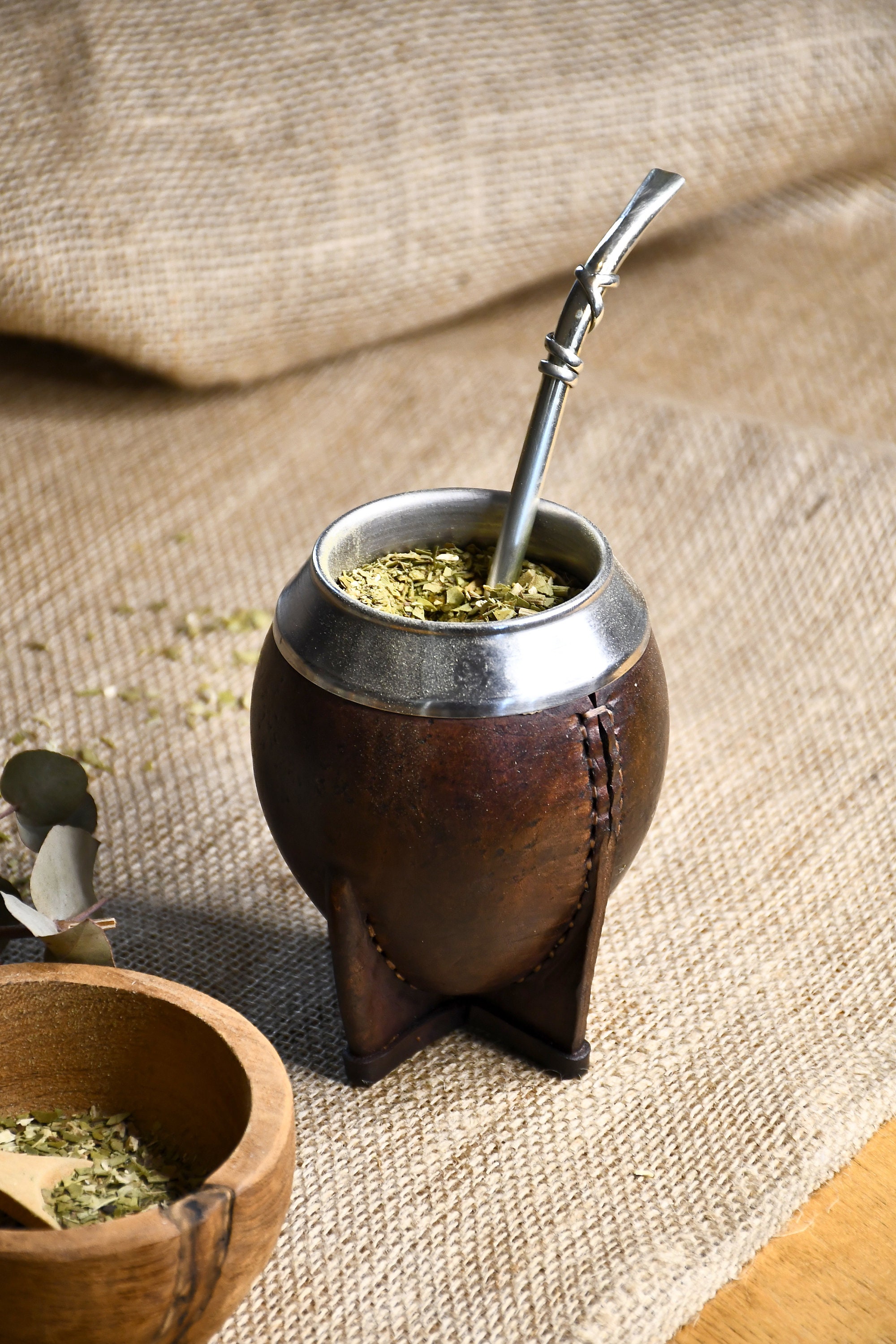 Mate gourd Leather Mate cup yerba mate argentinian mate | Etsy