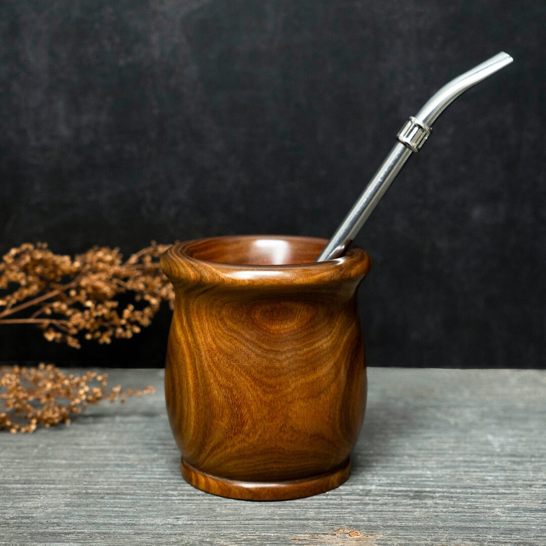 Wooden Mate Gourd Cup, Yerba Mate Gourd, Mate, Bombilla , Yerba Mate ...