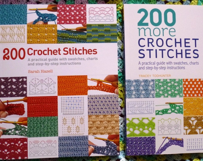 2 Crochet Stitch Pattern Books - 200 Crochet Stitches by Sarah Hazell ...