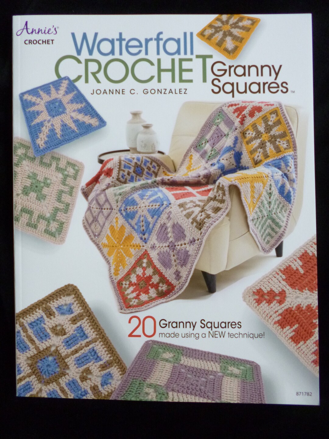 Waterfall Crochet Granny Squares Afghan - Crochet Pattern Book With 20 ...