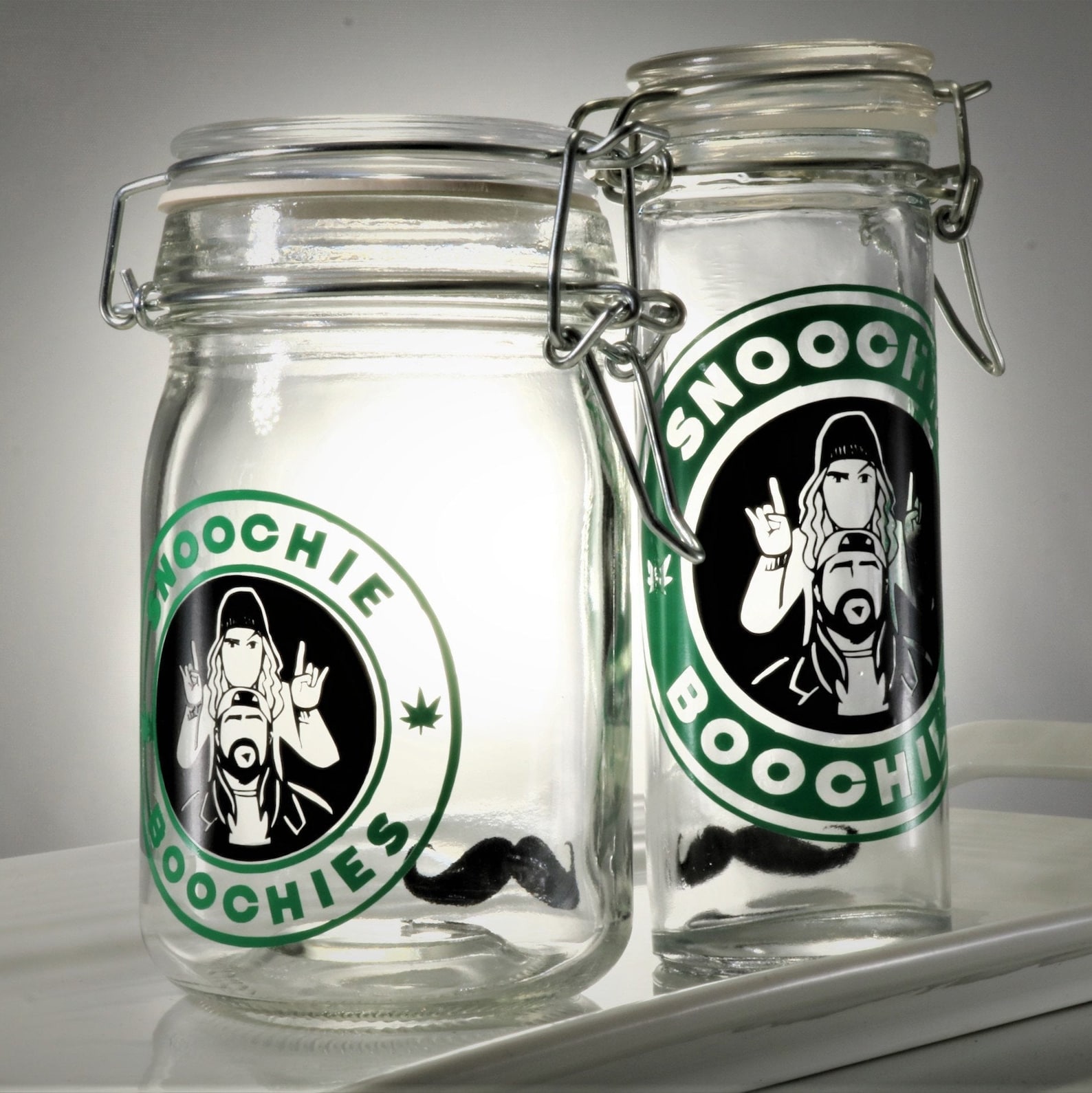 Stache / Stash Jar jay & Silent Bob Snoochie | Etsy