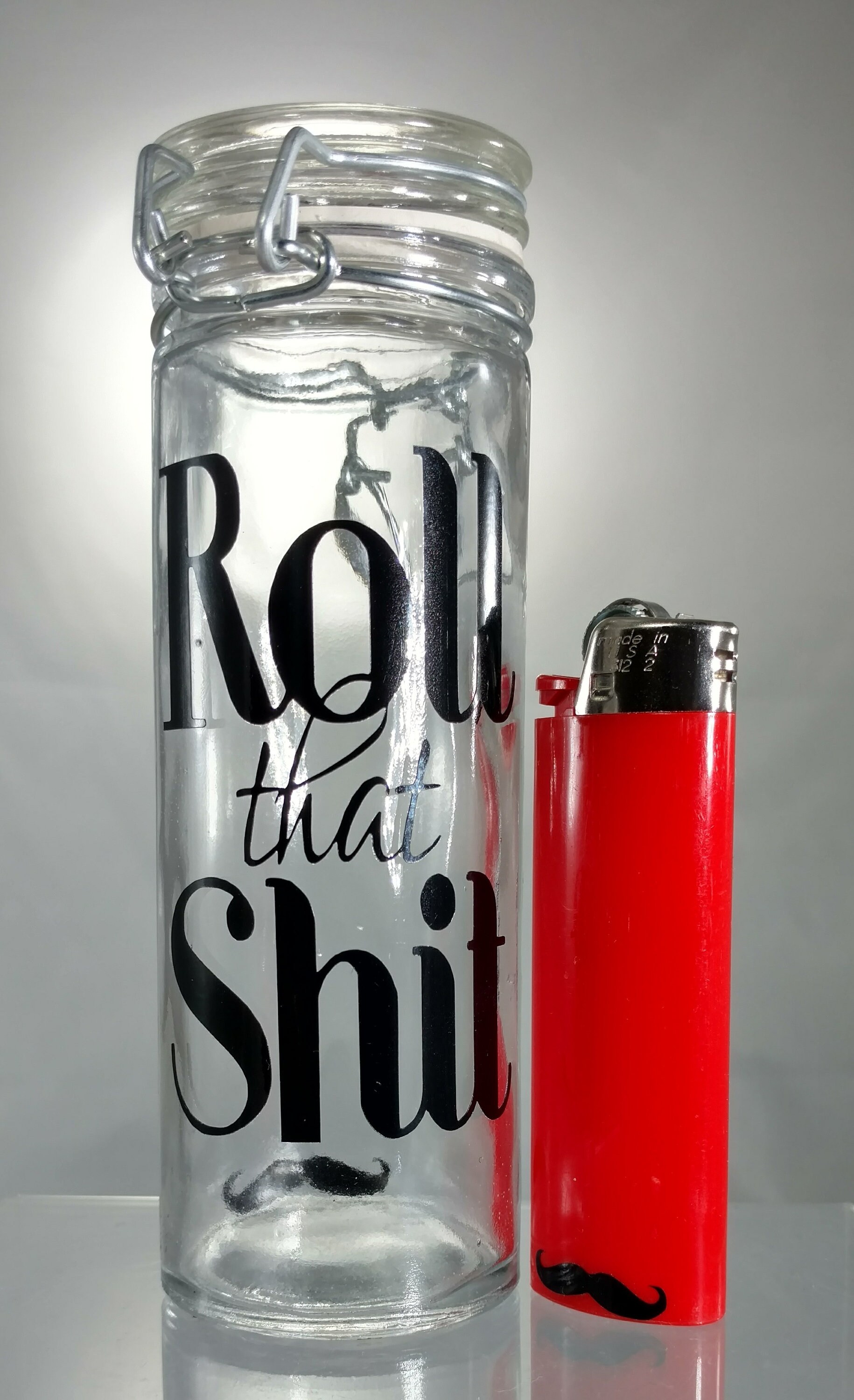 Stache / Stash Jar roll That Shit 5 Tall - Etsy