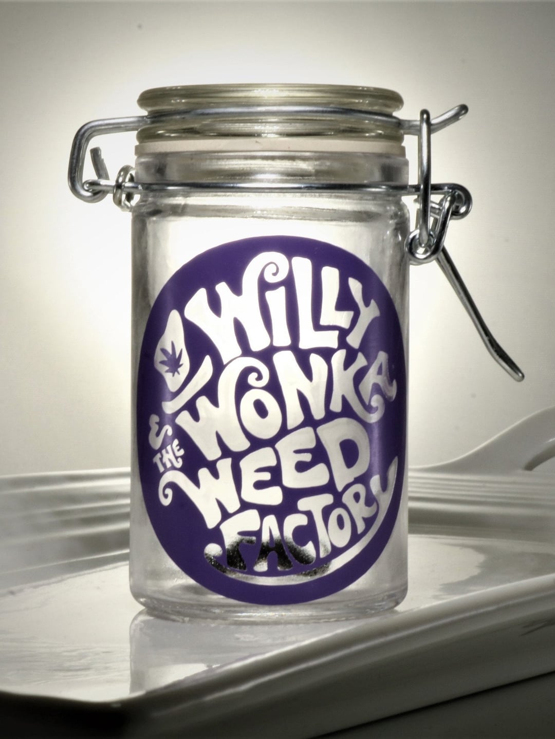 Stache / Stash Jar "willy Wonka" **NEW** Available in 3 Sizes! - Etsy