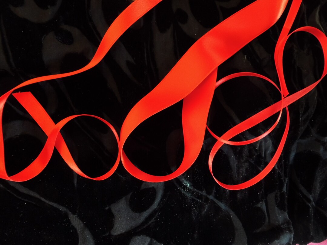 Red Double-sided Satin Ribbon 6, 10 or 25 Mm Wide Set of 2 or 3 Meters ...