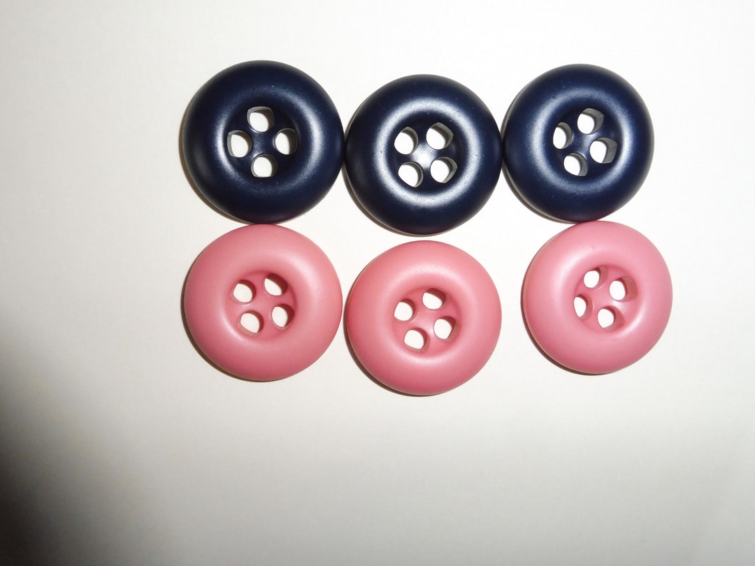 Pretty Chic Buttons 27 Mm Lot of 5 Pinks or Dark Navy Blue - Etsy UK