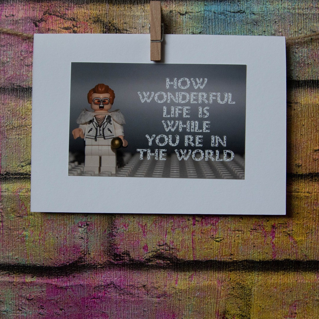 Elton John, Lego, Lego Minifigure, Birthday Card, Husband, Wife, Friend ...