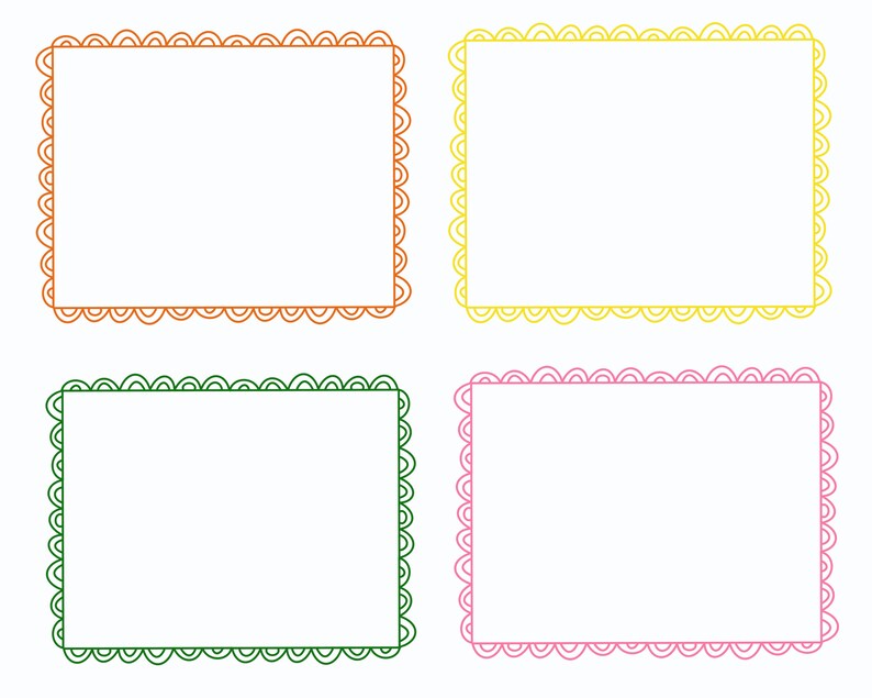 Hand Draw Doodle Borders-school Teacher Lesson Plan Ppt Card - Etsy